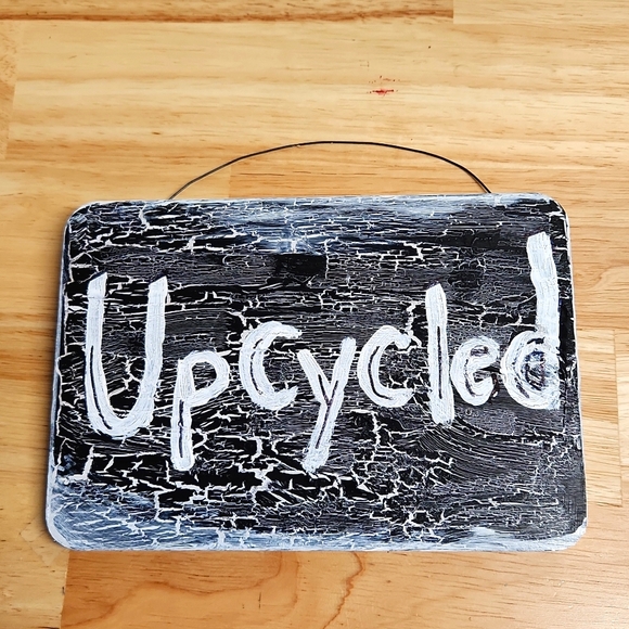 Hand Crafted | Art | Upcycled Sign 6 X 9 On Bamboo Wall Art Hand ...